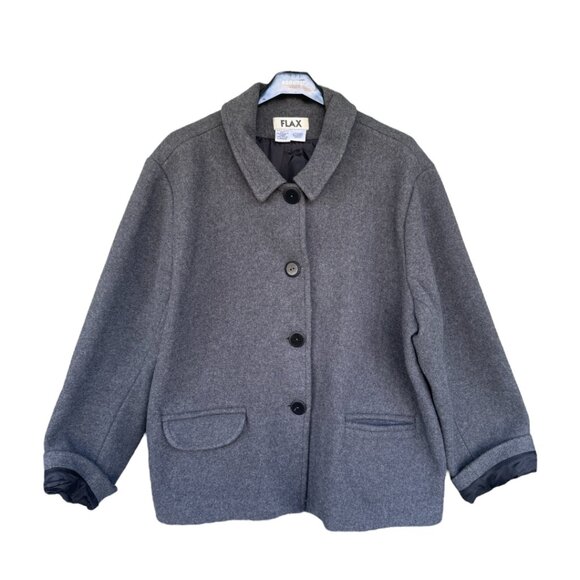 Flax | Jackets & Coats | Flax Boxy Wool Blend Coat | Poshmark